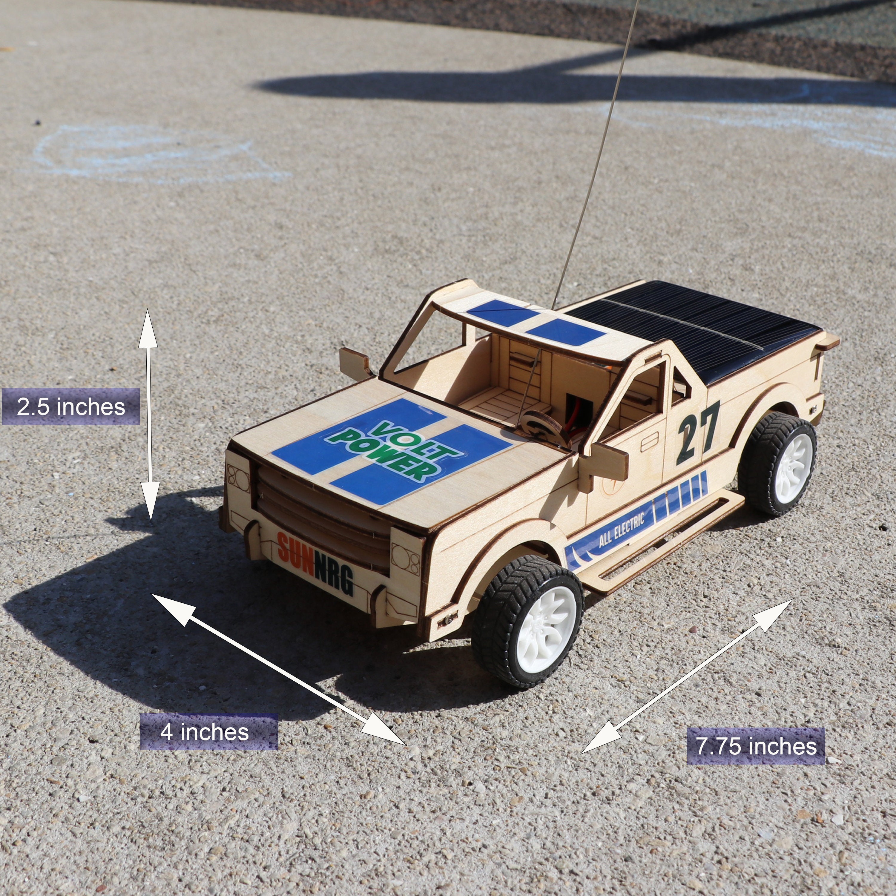 DIY Wooden RC Truck Model Kit: Solar STEM Toy With Remote - Etsy