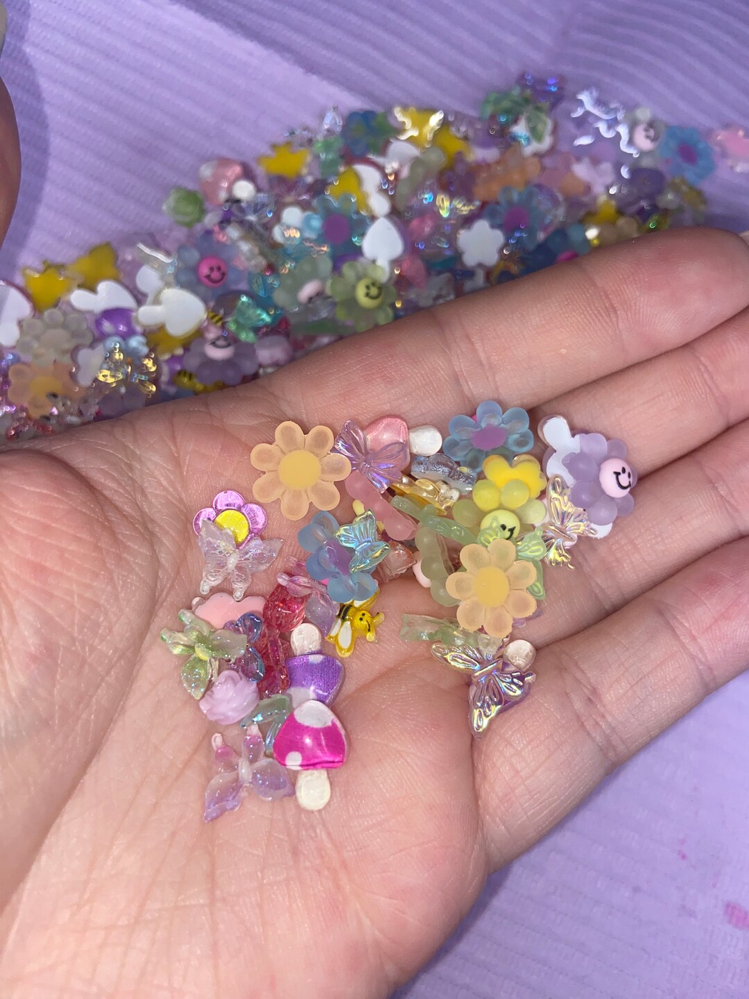 Random Nail Charms - Spring/cottagecore Mix - Flowers, Butterflies ...