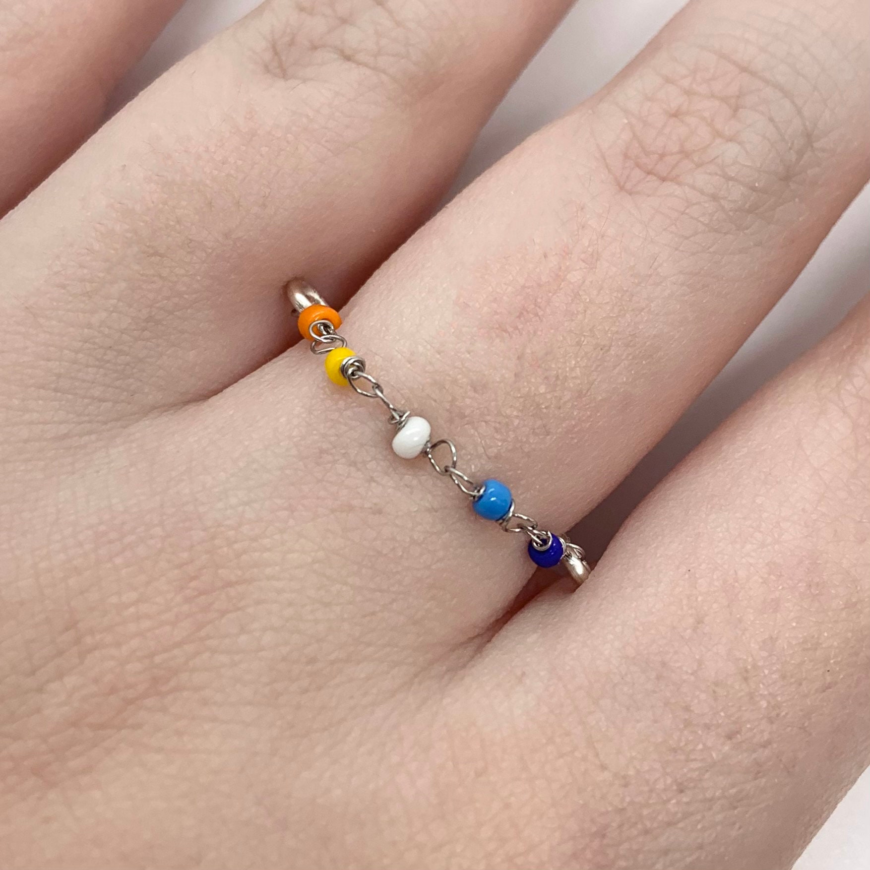 Aroace Ring Seed Bead Ring Pride Flag Ring - Etsy Canada