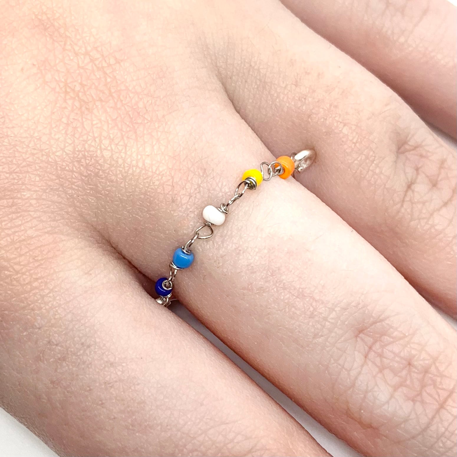 Aroace Ring Seed Bead Ring Pride Flag Ring - Etsy