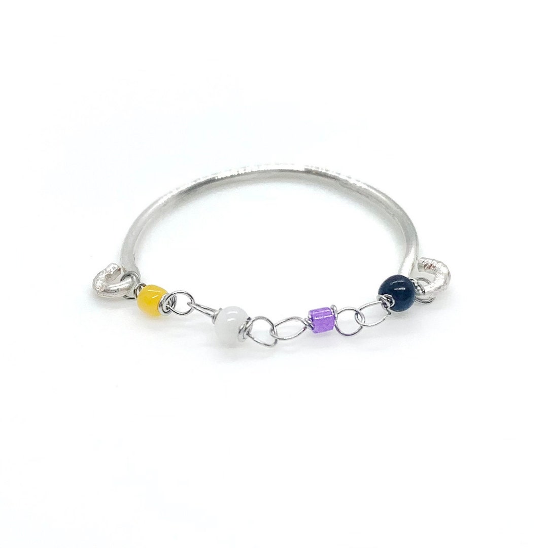 Nonbinary Ring Seed Bead Ring Pride Flag Ring - Etsy