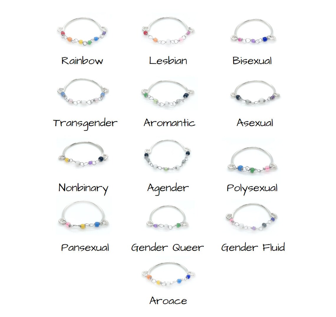 Pride Flag Rings Seed Bead Ring - Etsy