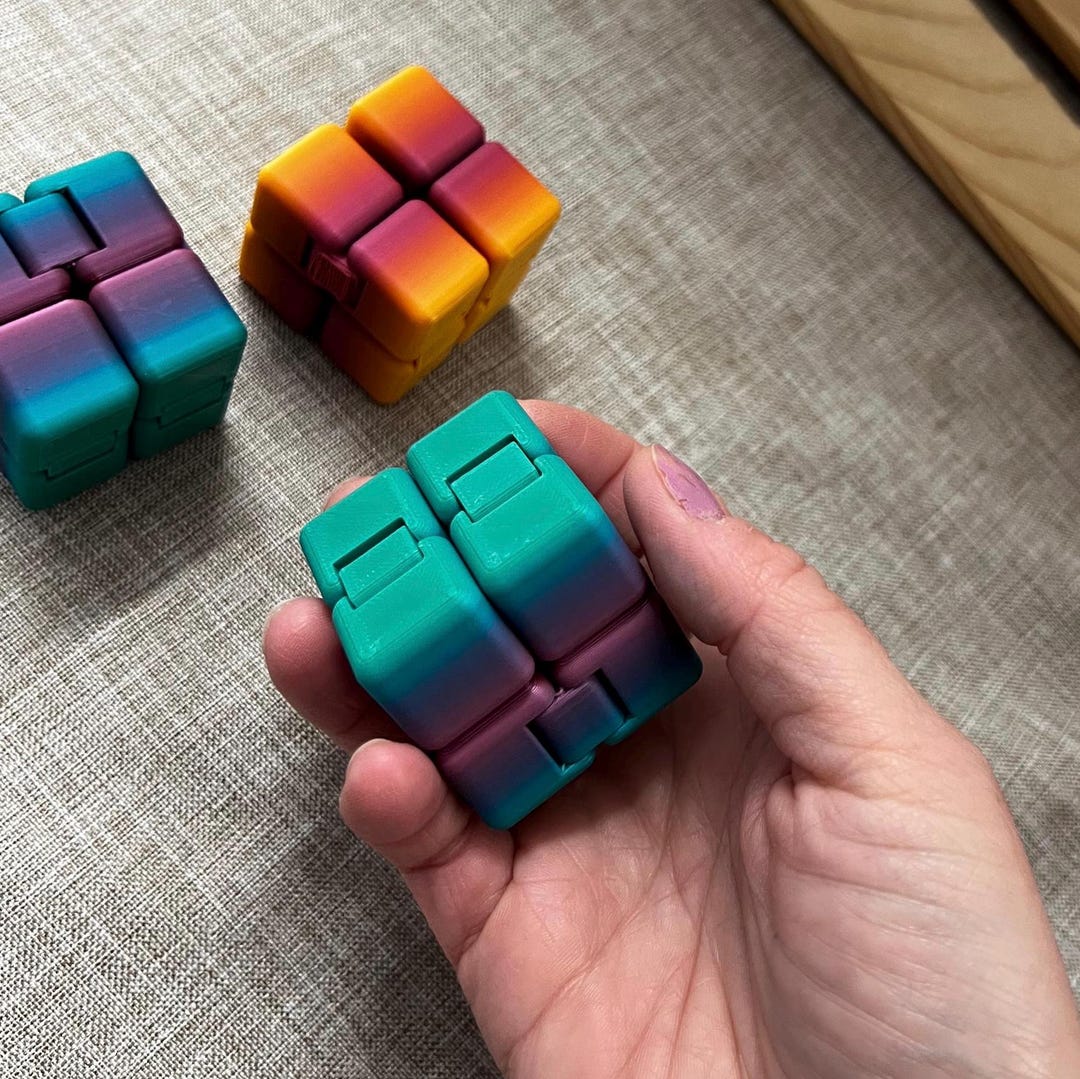 Innovative 3D Printed Infinity Fidget Cube for Focus & Fun - Etsy