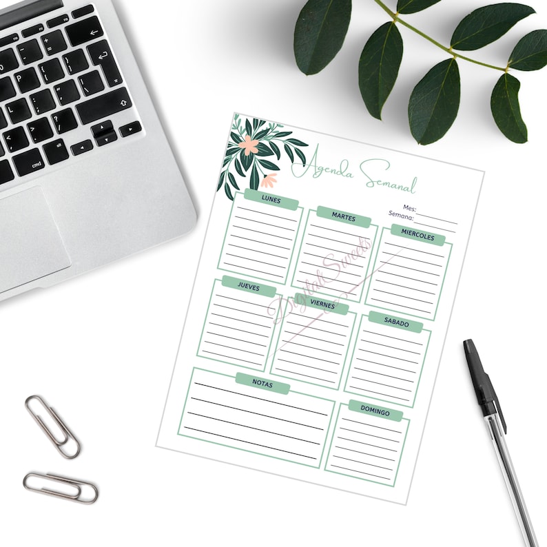 Spanish Weekly Printable Planner-planificador En - Etsy