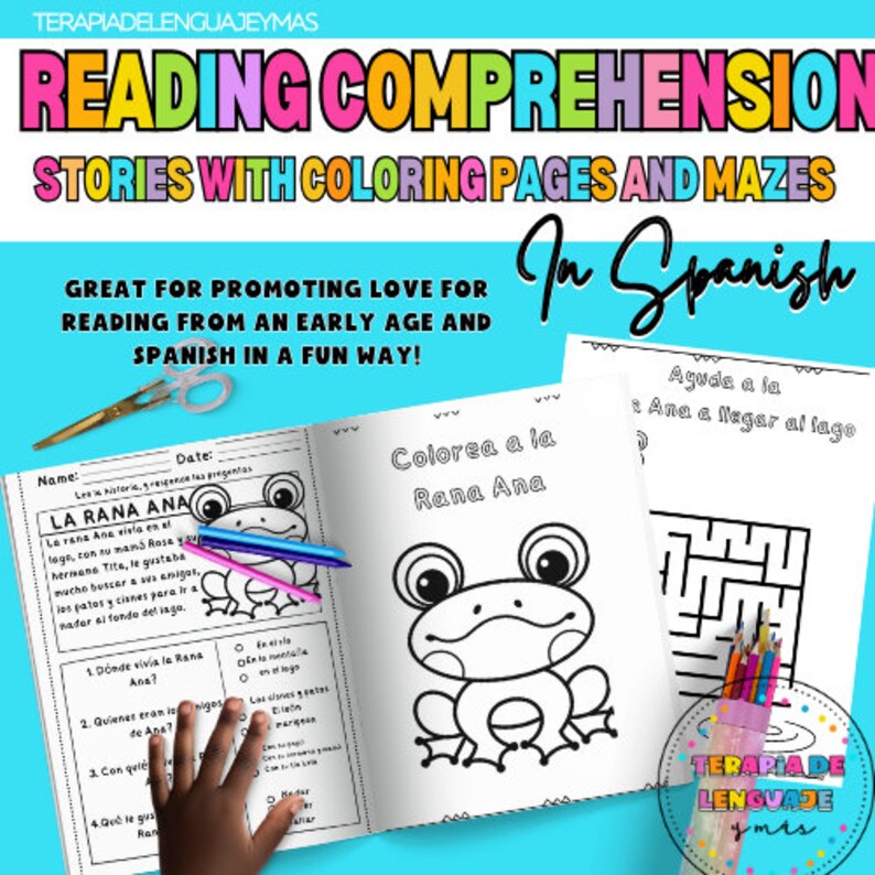 Reading Comprehension Pasages for Kids in Spanish - Etsy
