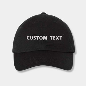 Custom Embroidered Baseball Cap for Men, Women | Your Text, Initials ...