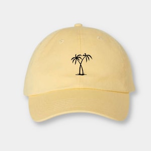 Palm Tree Hat, Custom Embroidered for Summer Vacation For, Beaches, and ...