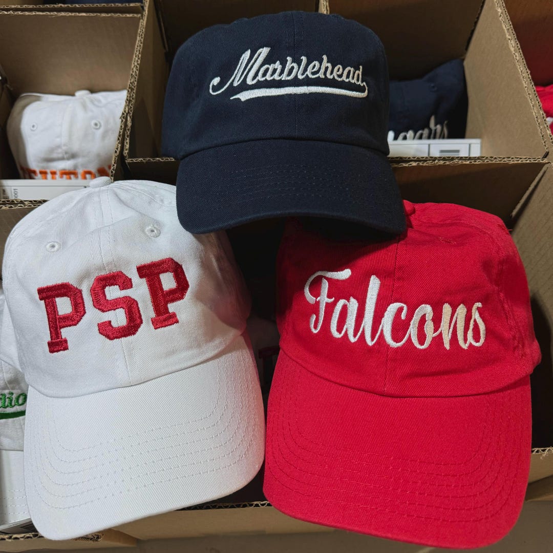 Custom Team Hats for School, Sports, Camps | Bulk Personalized Logo ...