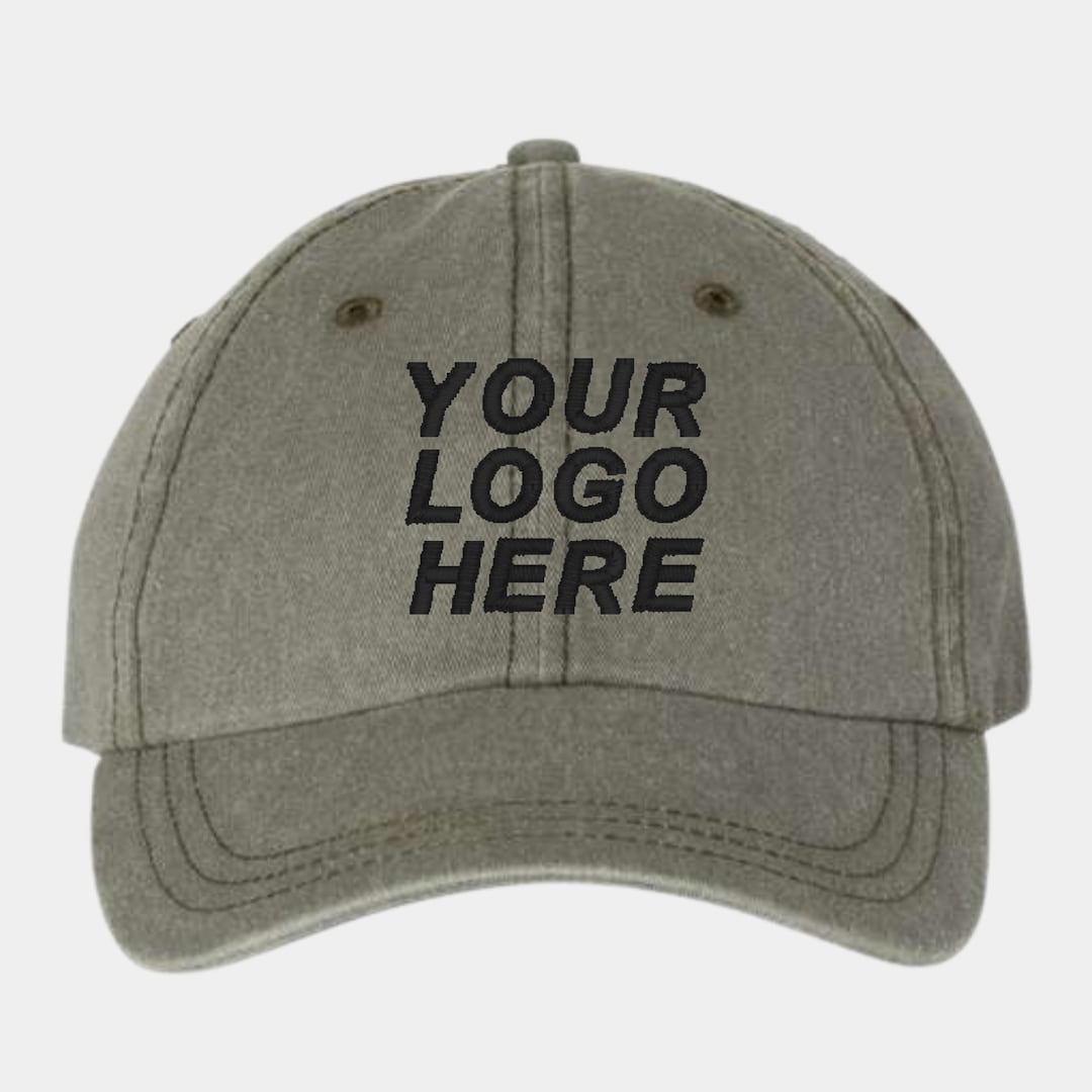 Custom Embroidered Dad Cap: Personalized Logo Text Hat - Etsy