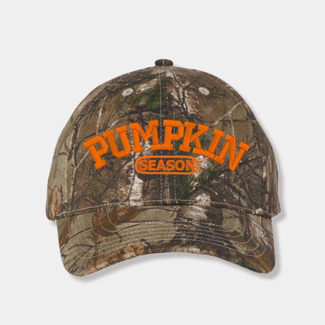 Fall Camo Dad Hat: Embroidered Pumpkin Spice Camouflage - Etsy