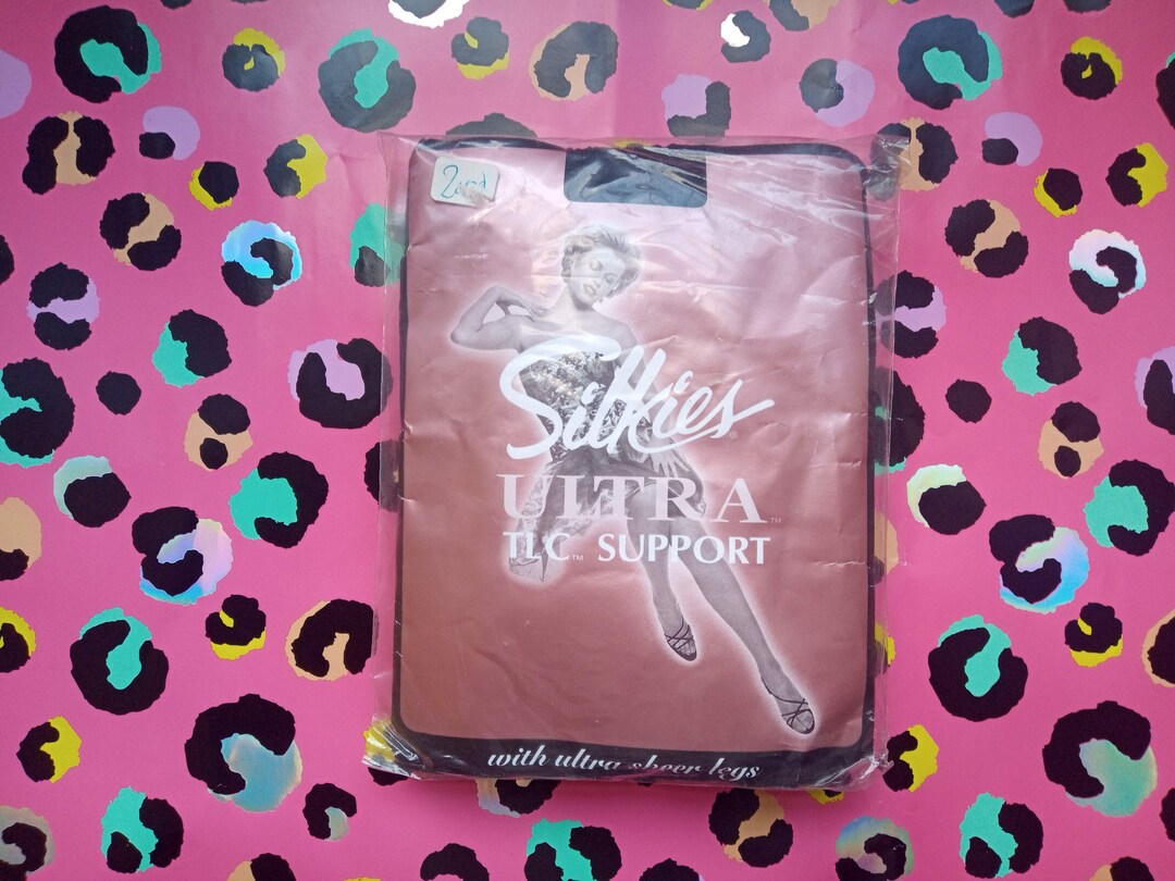 Vintage Silkies Tights Colour Jet Black Size Medium Nylon and Spandex ...