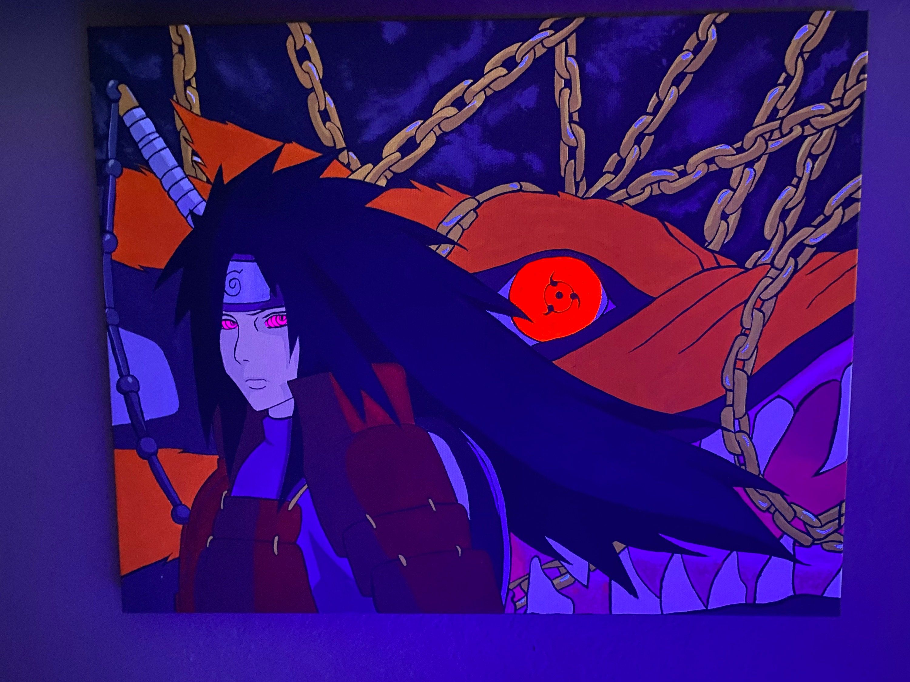 Anime Paintings, Handmade Stretched Acrylic Canvas Paintings Varnished ...