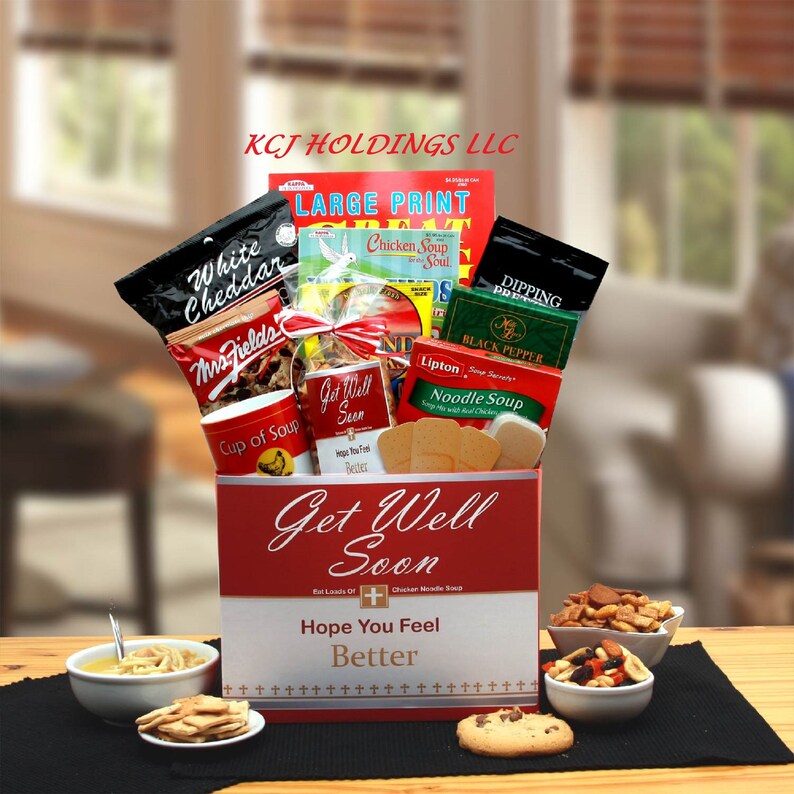 Chicken Noodle Soup Get Well Gift Box Get Well Gift Basket Get Well ...