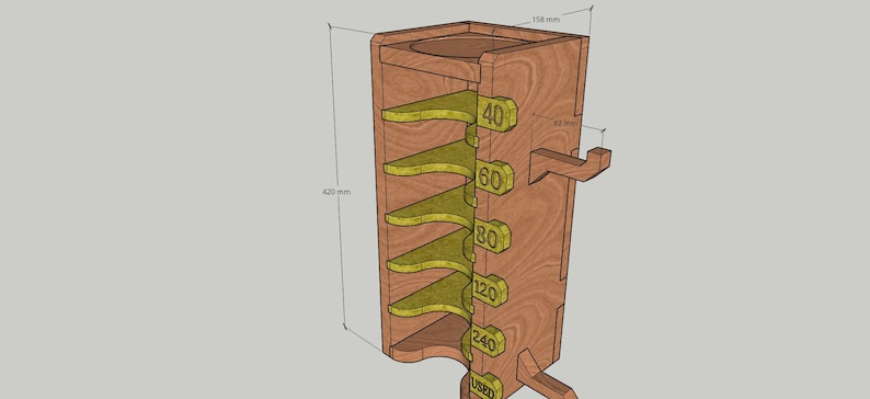Random Orbit Sander Organizer, Sander Cabinet. CNC Router CAD File DXF ...