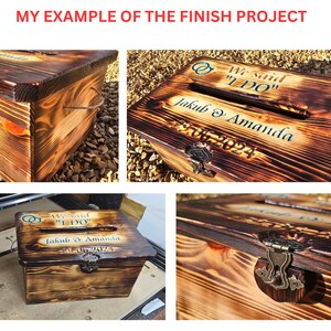 CNC Router Project Plans. Wedding Postcard Box Chest - Etsy