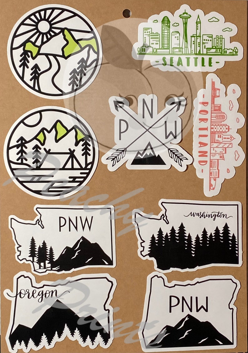 Pacific Northwest Stickers or Magnets - Etsy