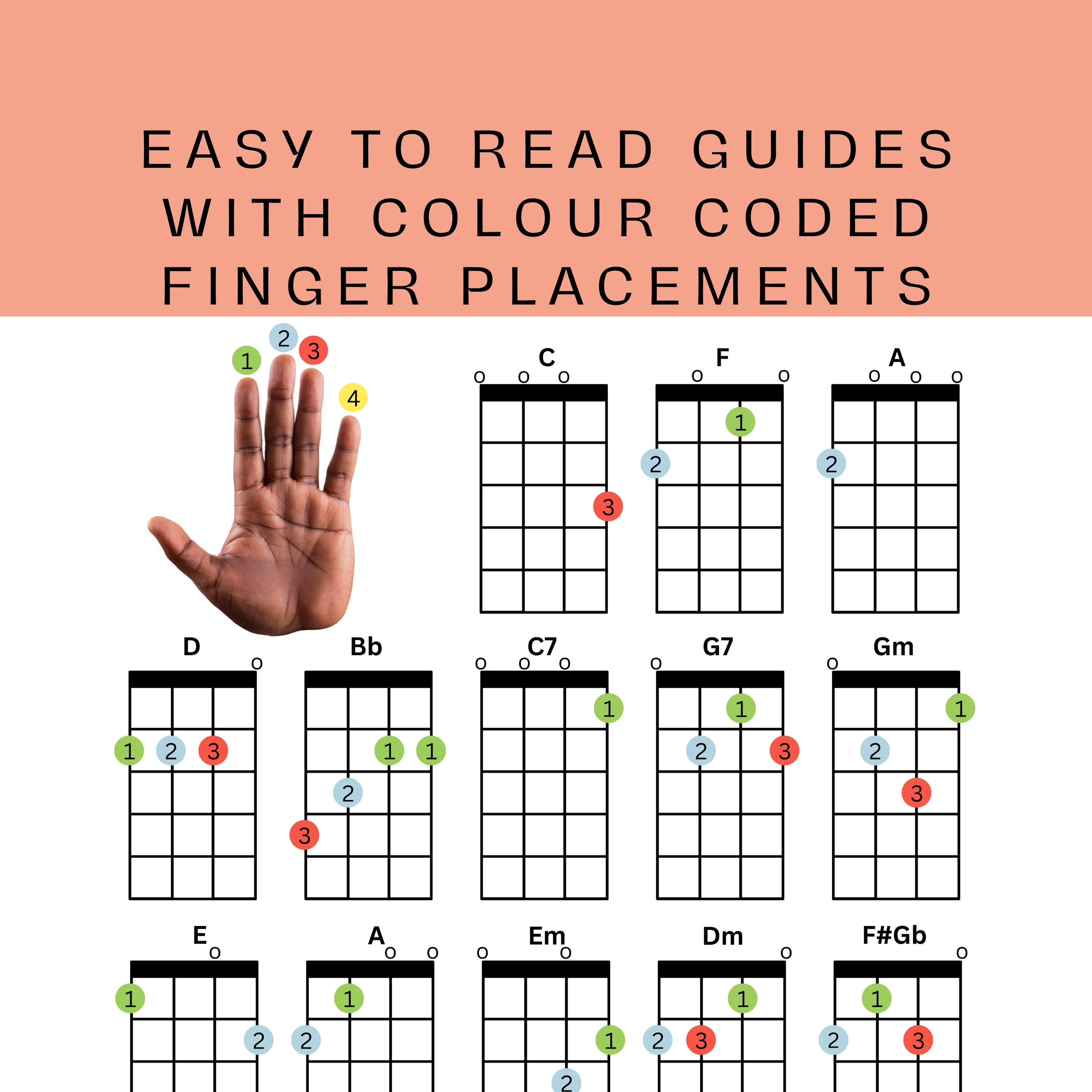 Beginner Ukulele Chords, Ukulele Learning Guide, Easy Ukulele Chords ...