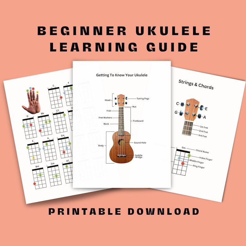 Beginner Ukulele Chords, Ukulele Learning Guide, Easy Ukulele Chords ...