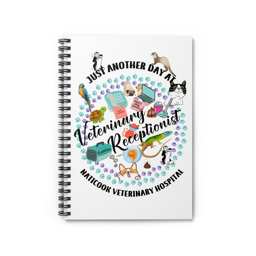 Customizable Veterinary Receptionist Notebook, Gift for Animal Hospital ...