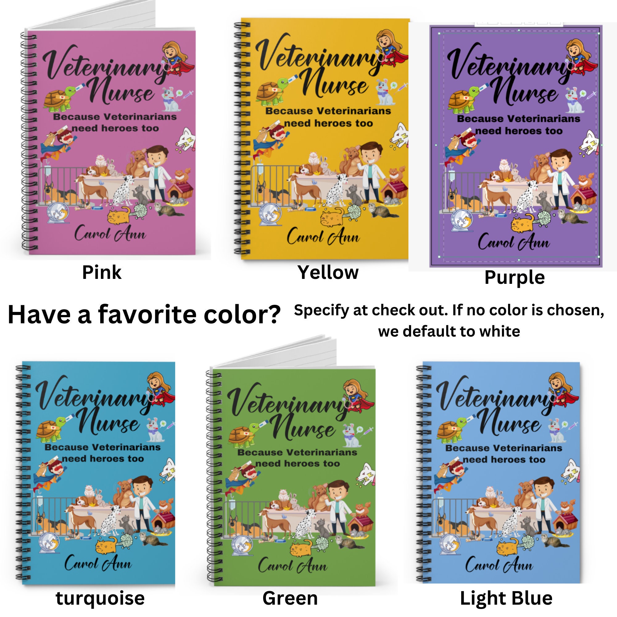 Customizable Veterinary Technician Notebook, Vet Tech Appreciation Day ...