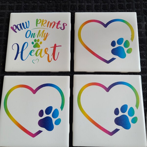 Ceramic Dog Paw Tile - Etsy