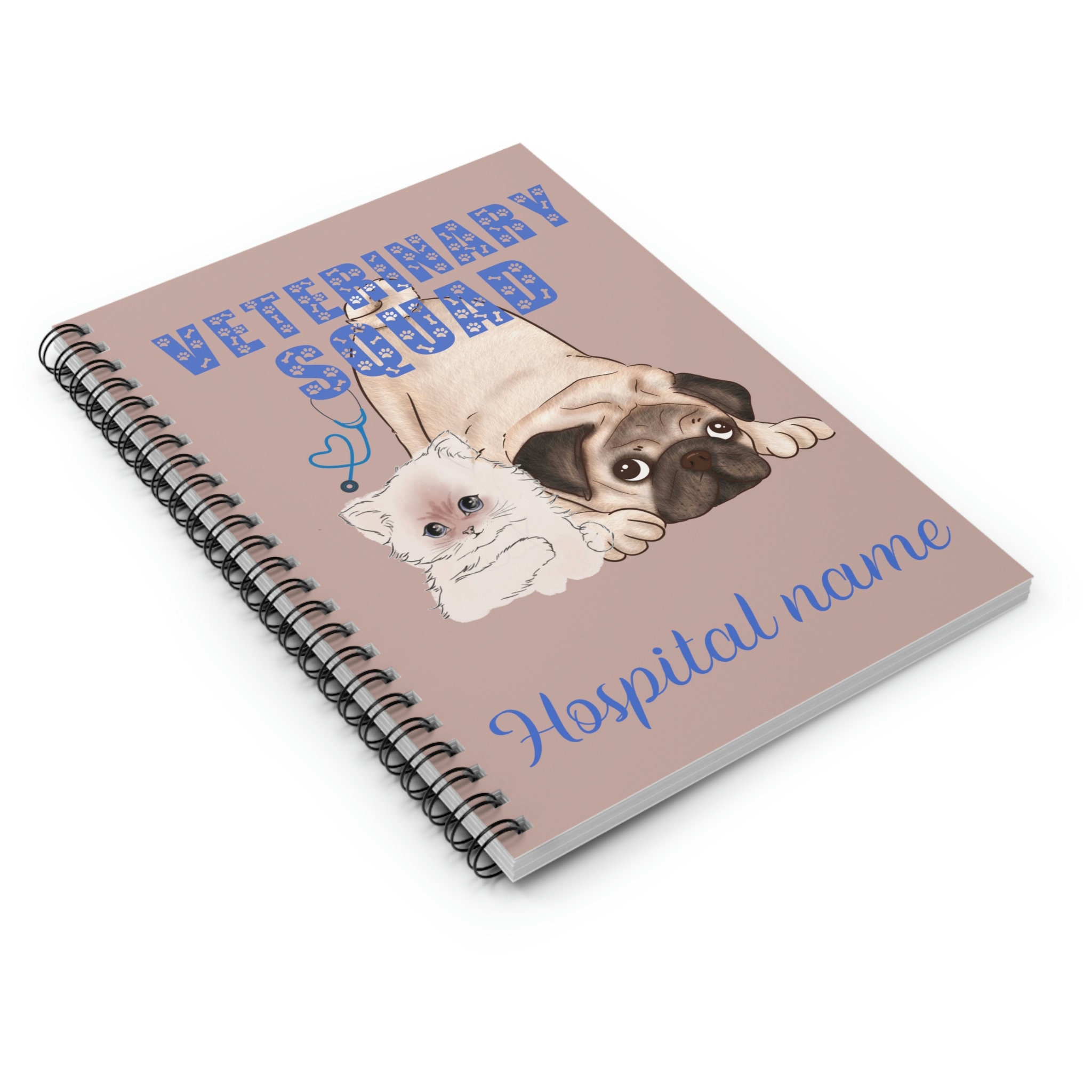 Personalized Veterinary Hospital Notebook, Customized Animal Hospital ...