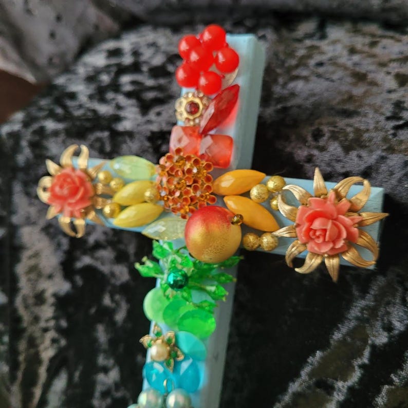 Vintage Jeweled Cross Decorative Decor - Etsy