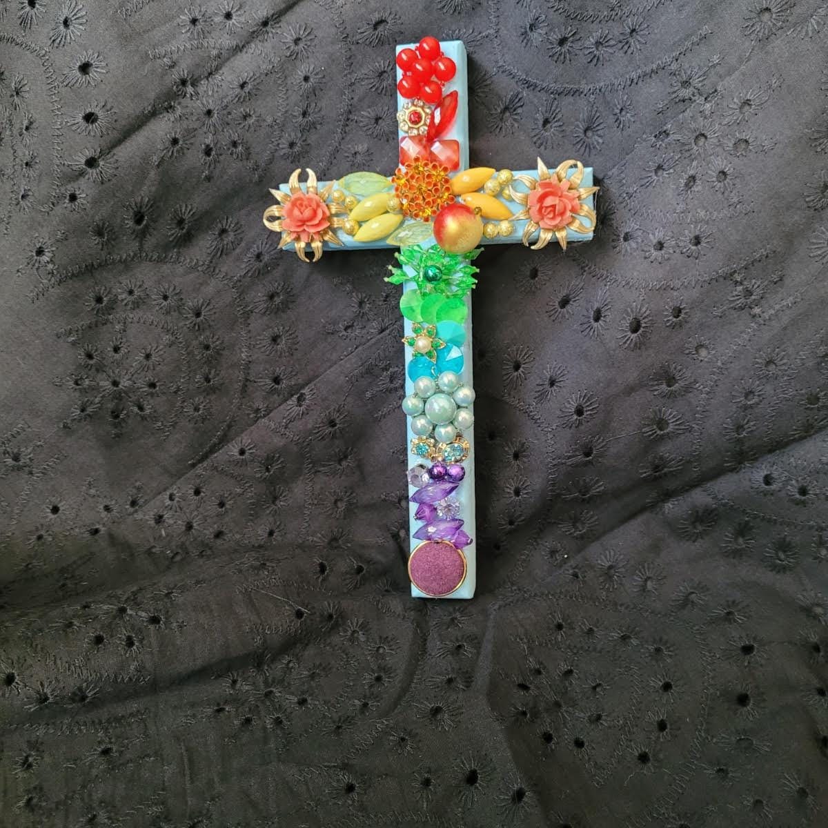 Vintage Jeweled Cross Decorative Decor - Etsy