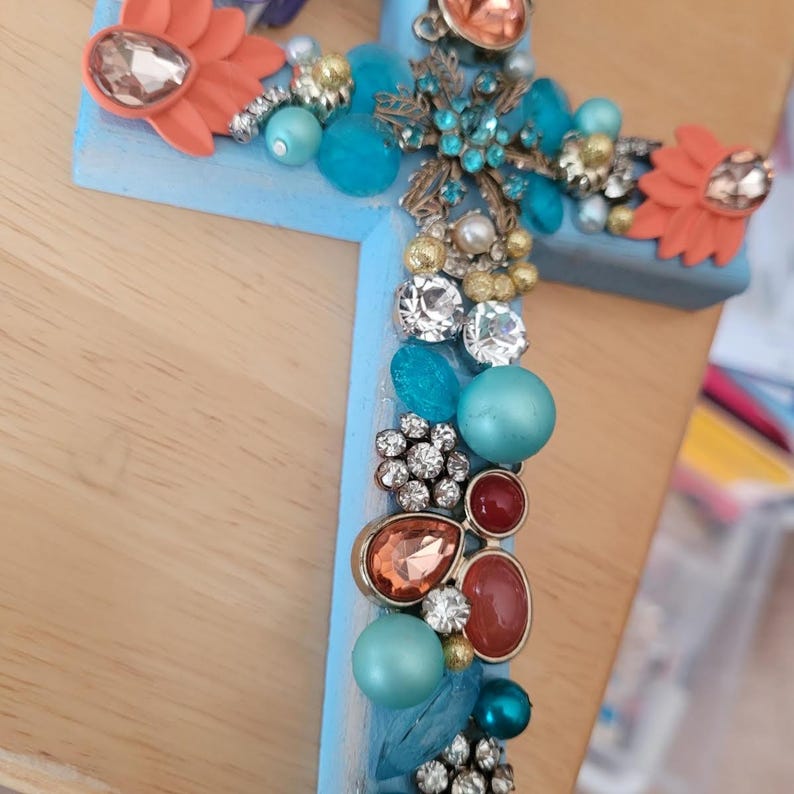 Vintage Jeweled Cross Decorative Decor - Etsy
