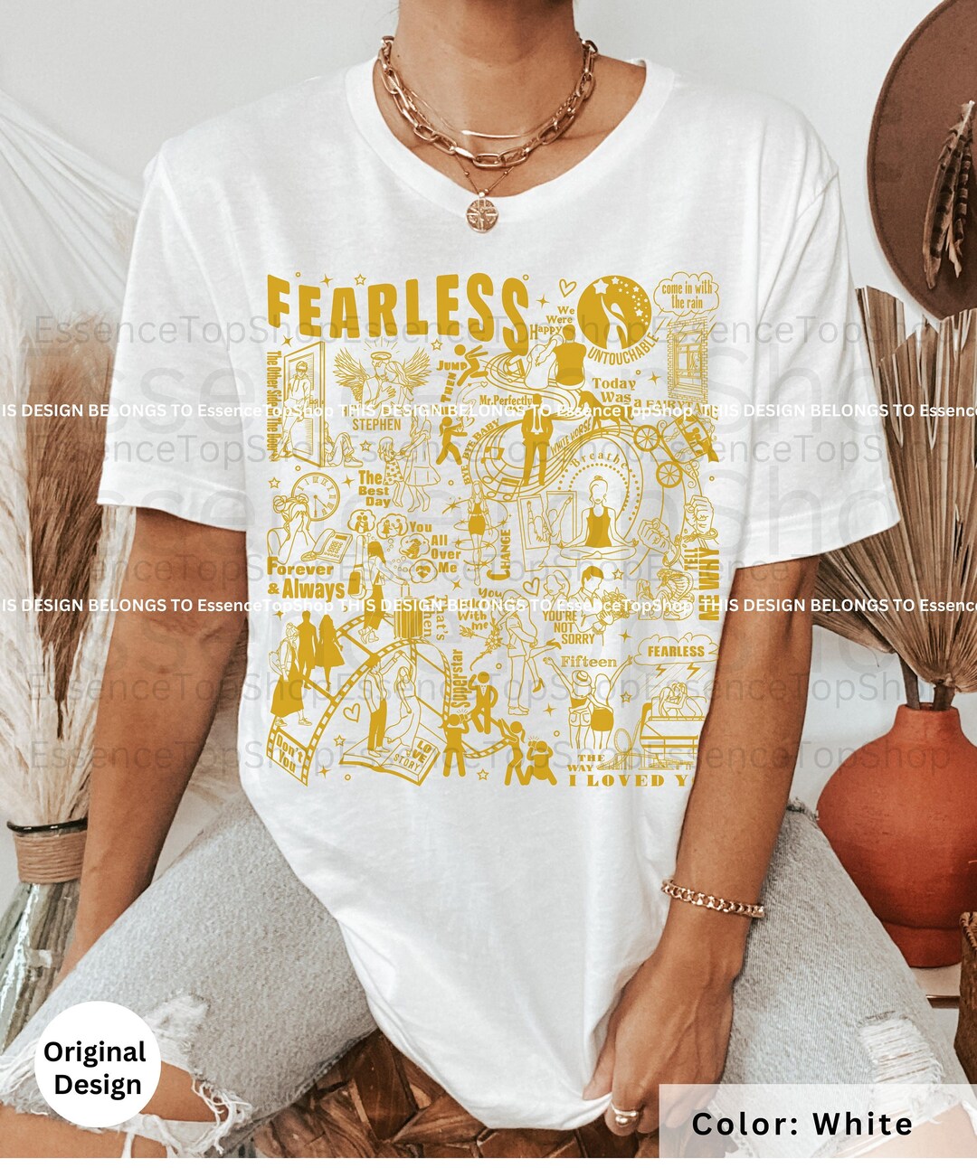 Fearless Deluxe Bellacanvas Tee Swiftie Merch Fearless - Etsy
