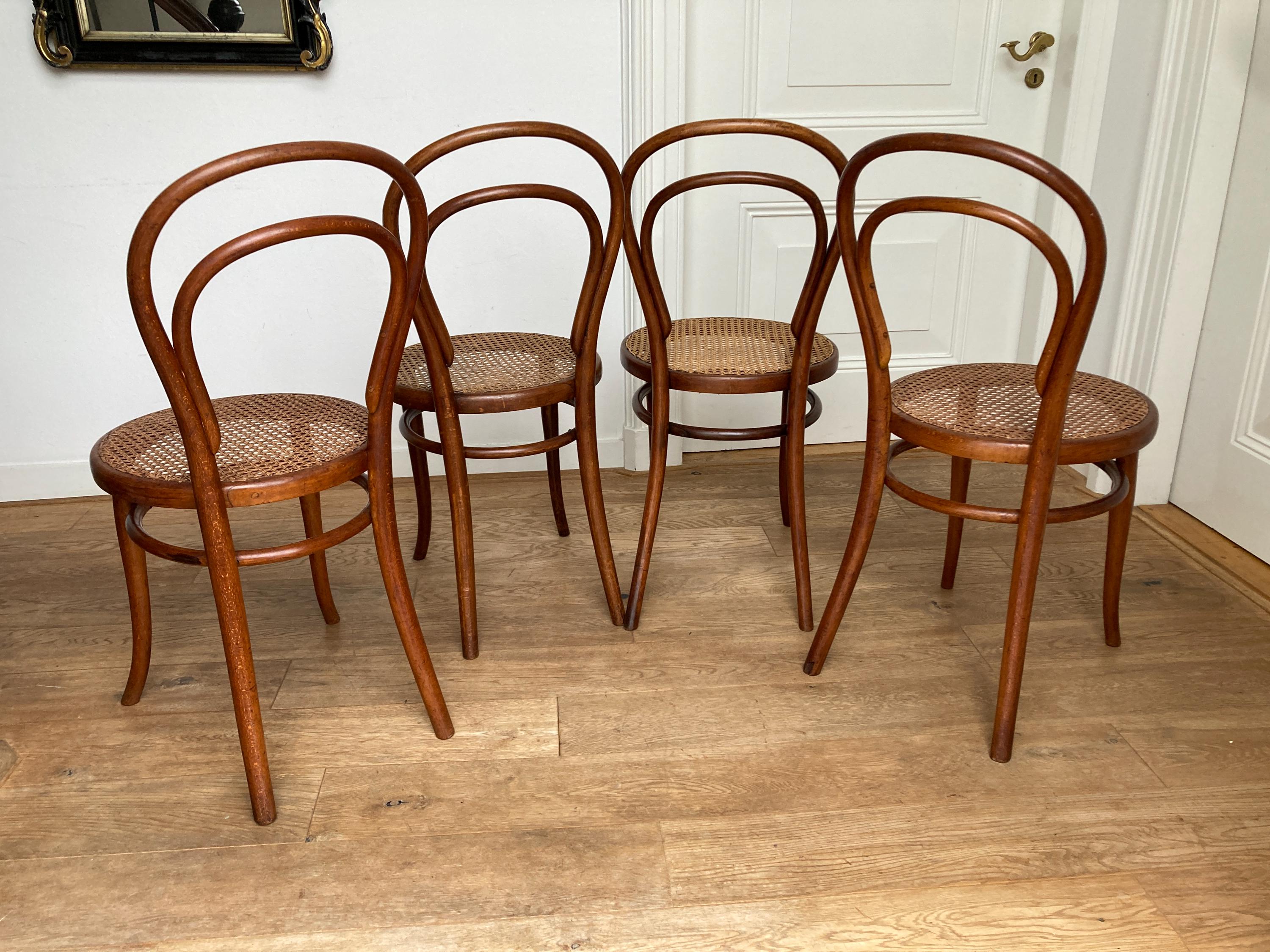 Set of 4 Authentic Thonet No 14 Chairs - Etsy