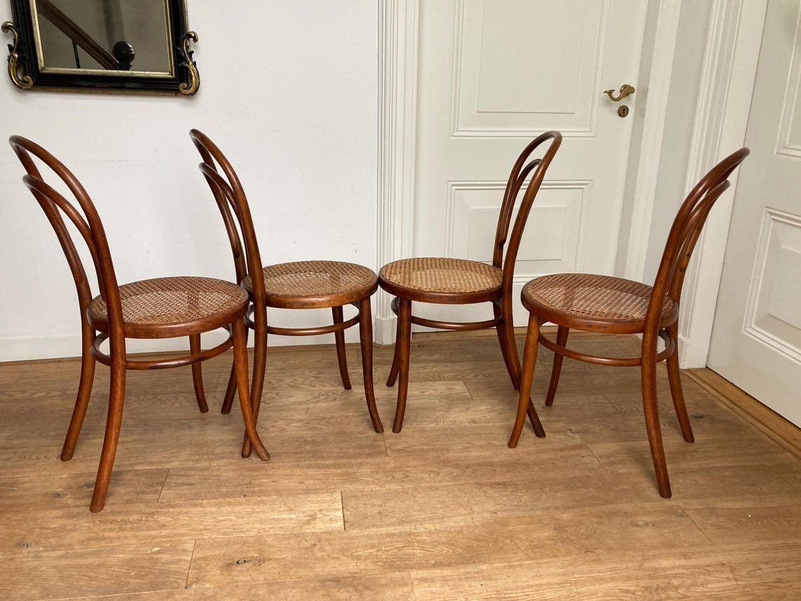 Set of 4 Authentic Thonet No 14 Chairs - Etsy