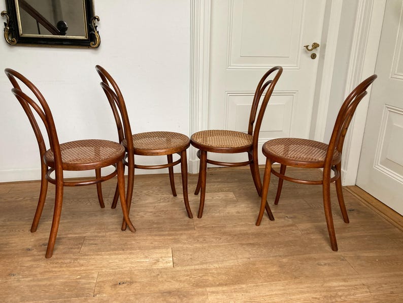 Set of 4 Authentic Thonet No 14 Chairs - Etsy