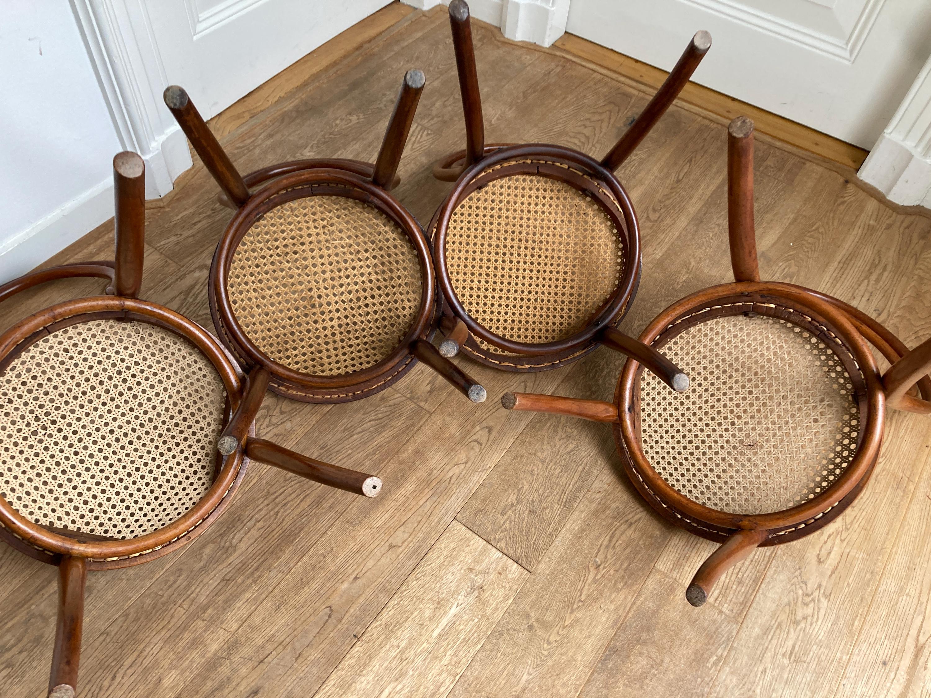 Set of 4 Authentic Thonet No 14 Chairs - Etsy