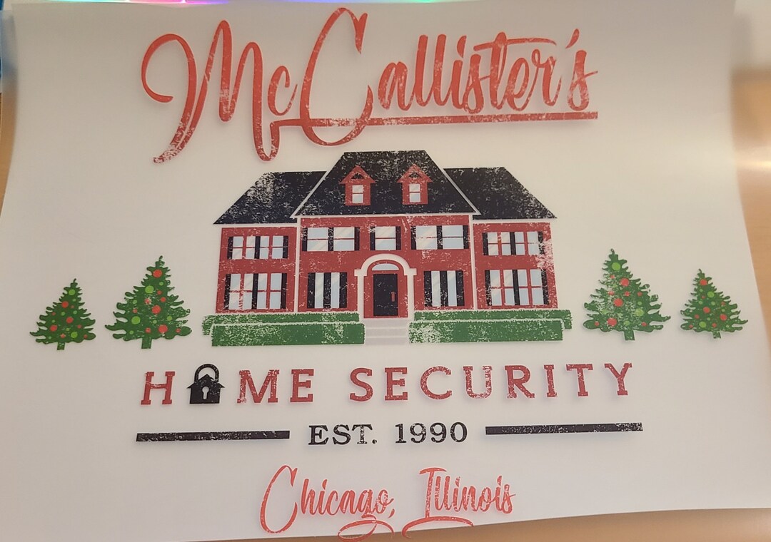 Mccallister's Home Security Direct to Film DTF Transfer - Etsy