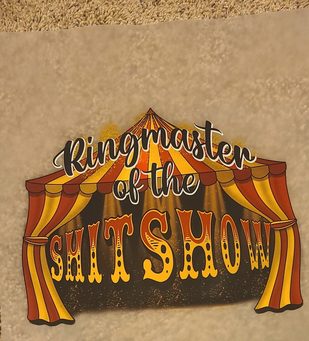 Ringmaster of the Shitshow Direct to Film DTF Transfer - Etsy