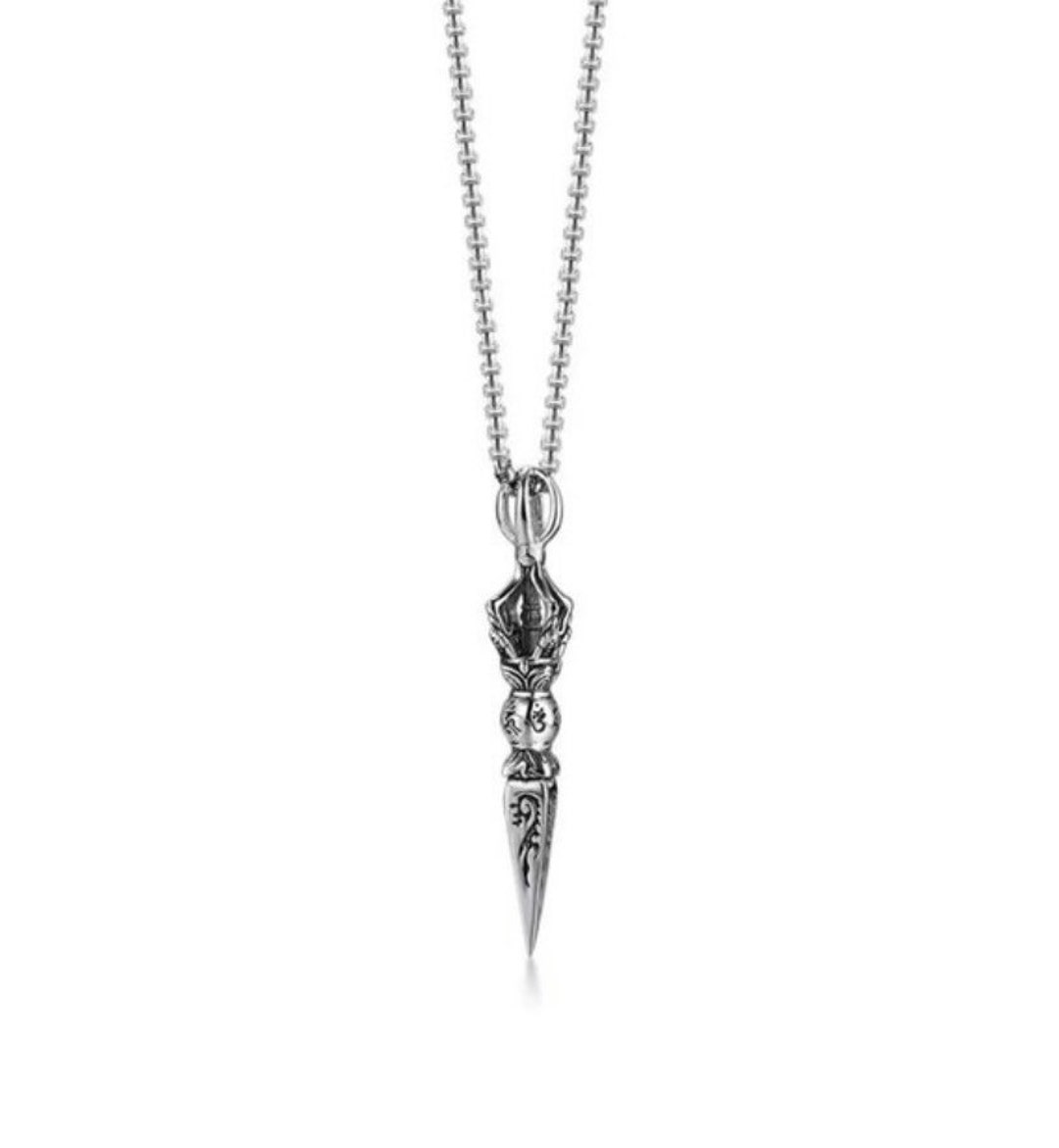 Silver Dagger Necklace Dagger Pendant Chain Enchanted - Etsy