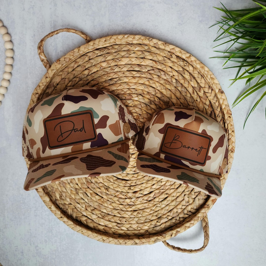 GOKO Venture Hat | Duck Camo | Rectangle Cursive |dad and Son Hat | Dad ...