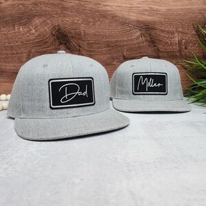 Personalized Cursive Name Snapback Hat: Leather Patch, Sold ...
