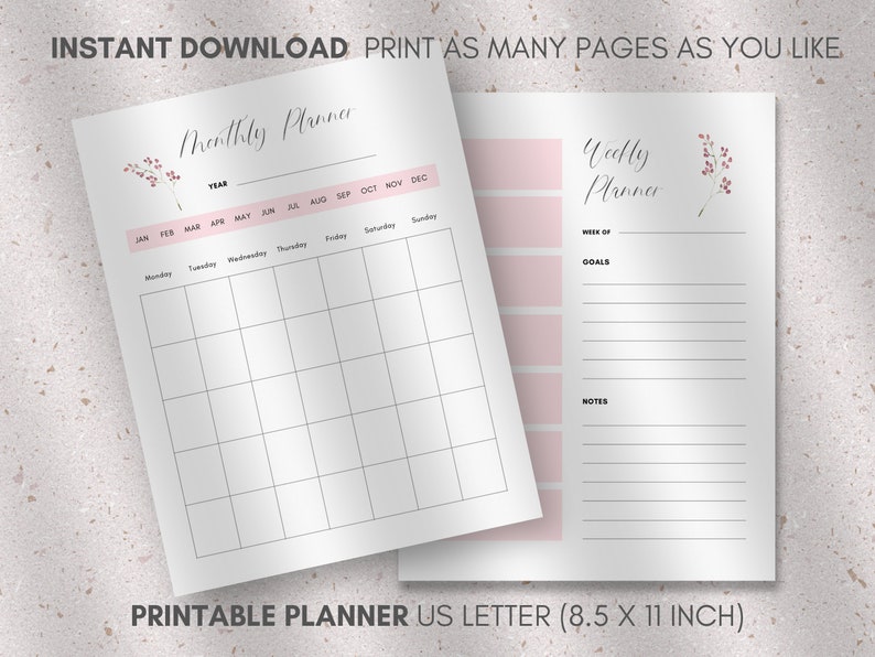 Printable Planner Bundle - Etsy