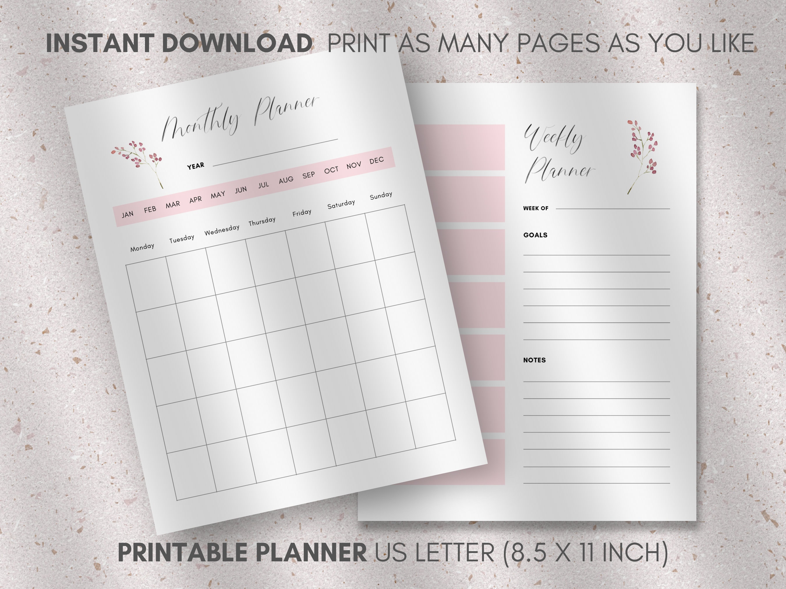 Printable Planner Bundle - Etsy