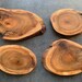 Rustic Live Edge Wooden Coasters Handmade From Elm With Burrs and ...