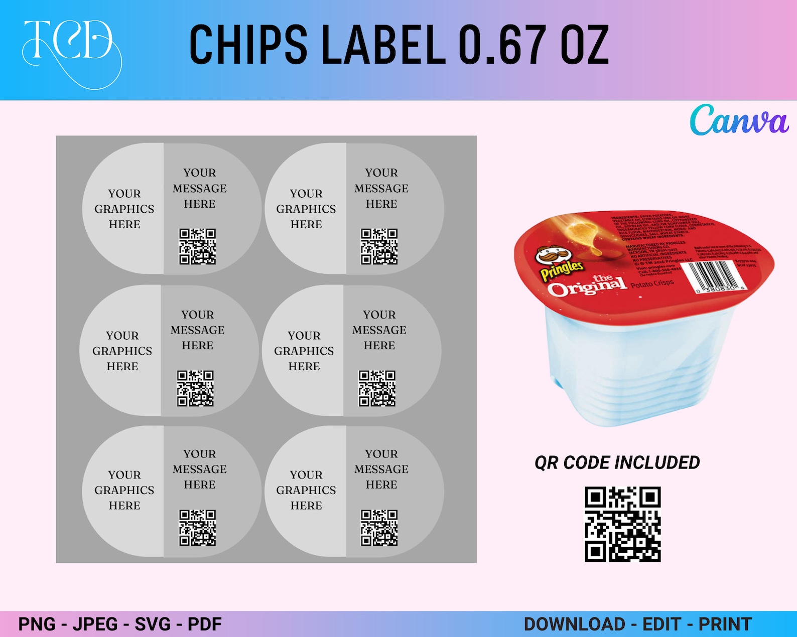 Pringles Snack Stacks Pringles Snack Stacks Label Template - Etsy India