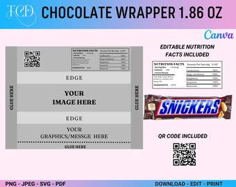 Snickers Bar Template - Etsy