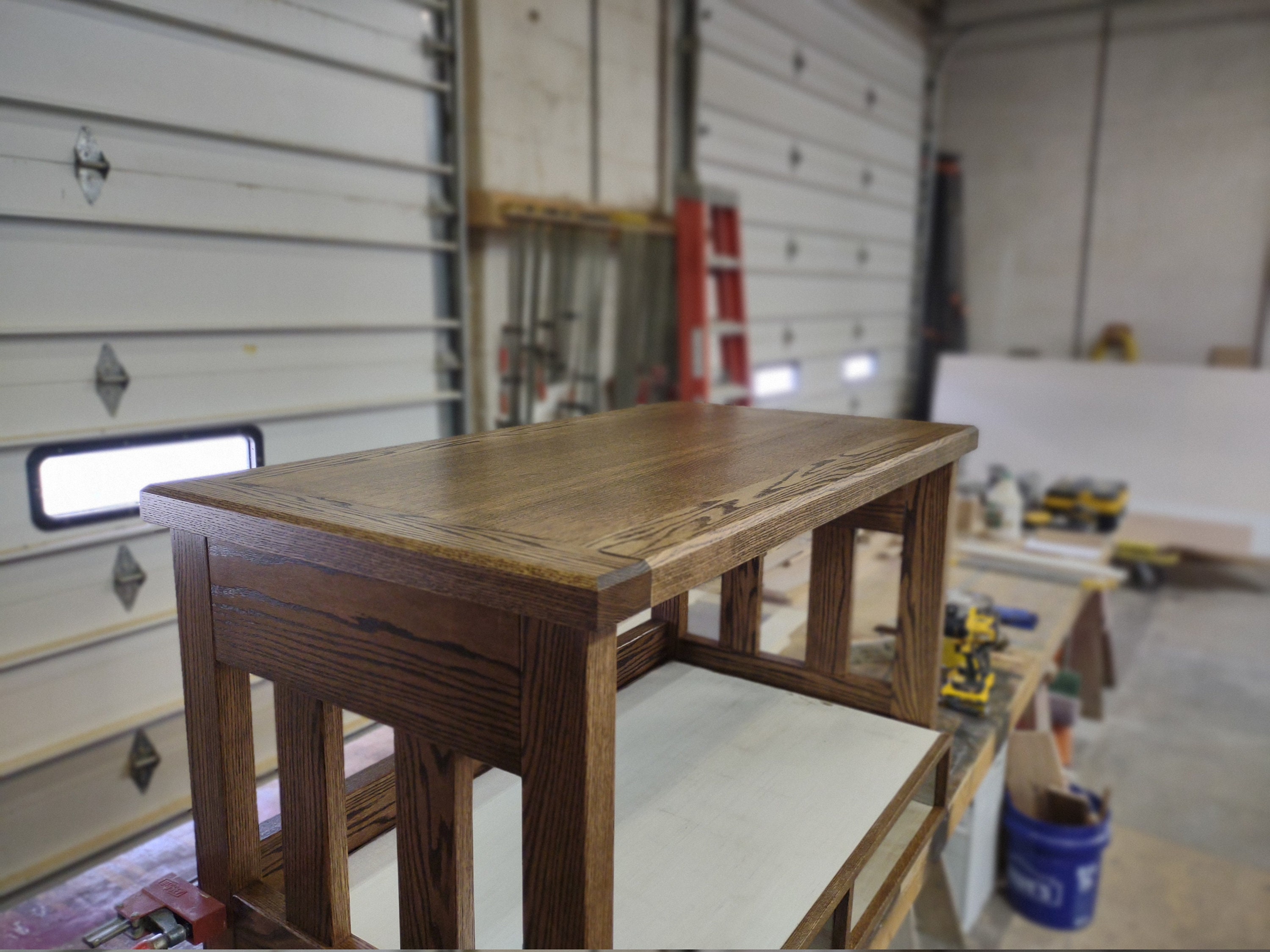 Craftsman Table Desk Solid Oak - Etsy