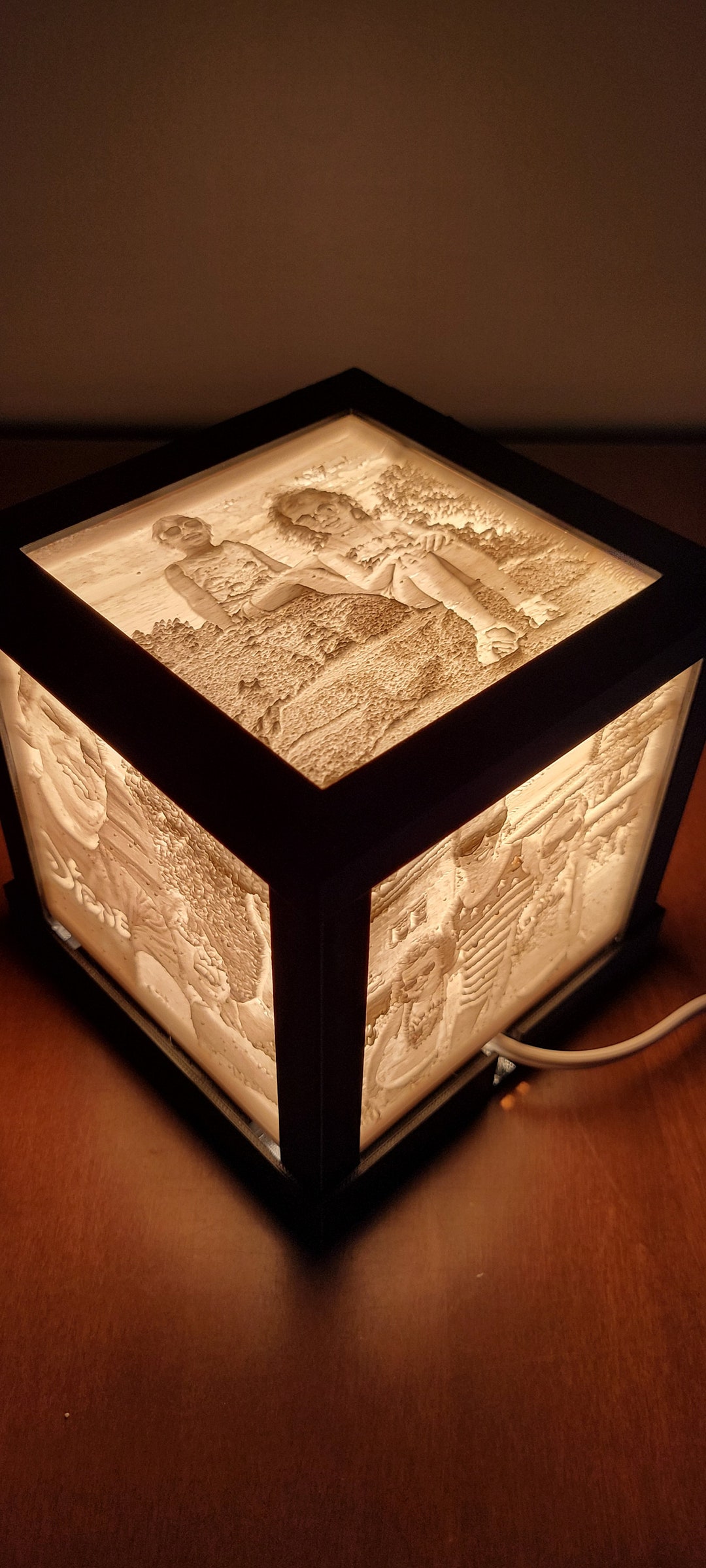 5 Picture Lithophane Cube With LED Light and Switch - Etsy