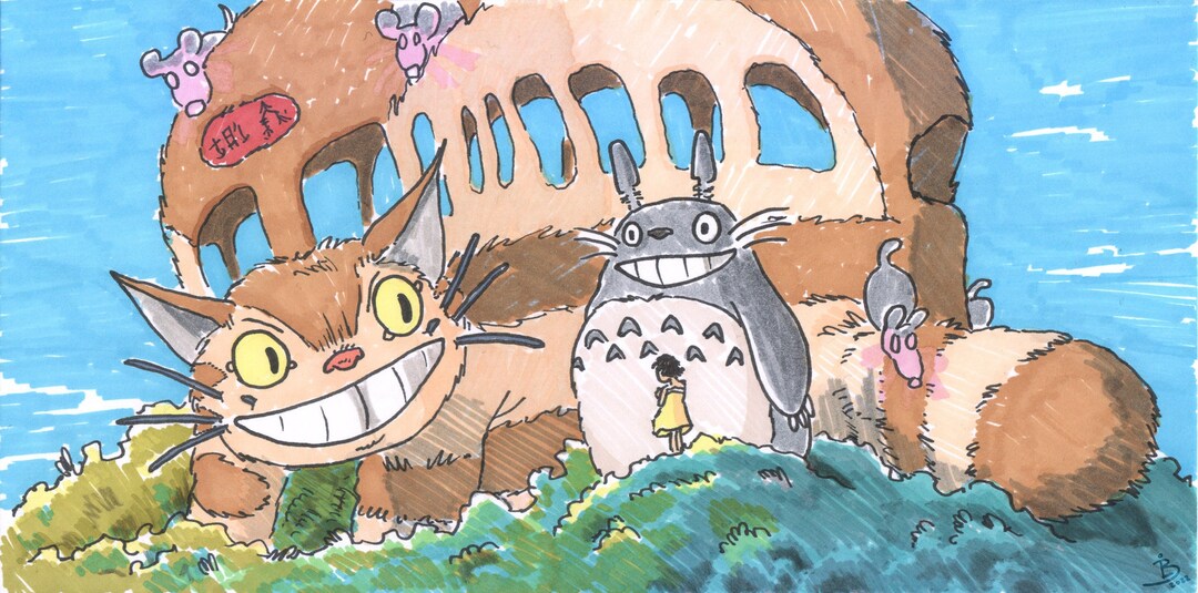 Fan Art Totoro Chat Bus - Etsy