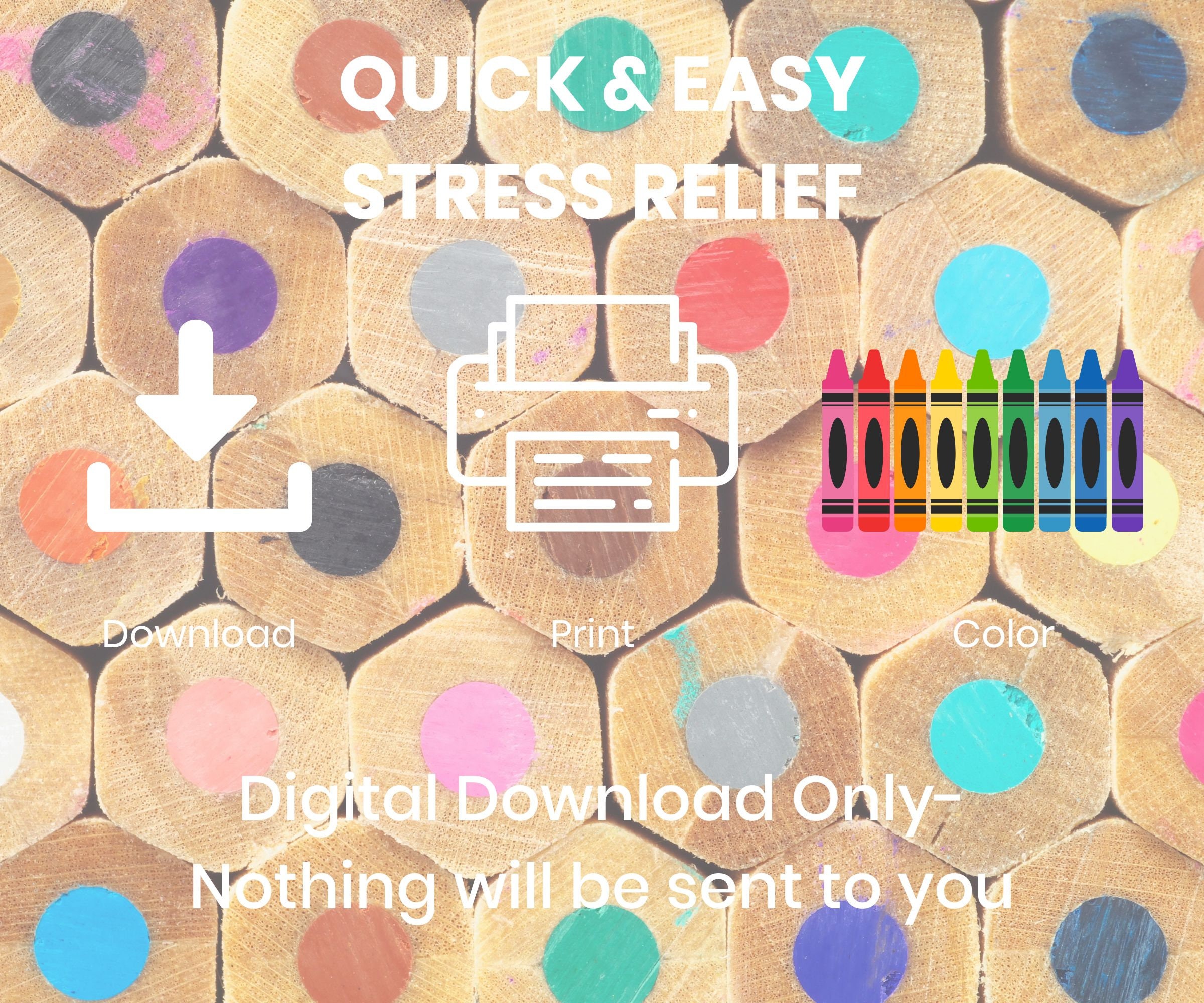 Coloring to Relax Geometric Shapes, Caregiver Coloring Pages, Stress ...