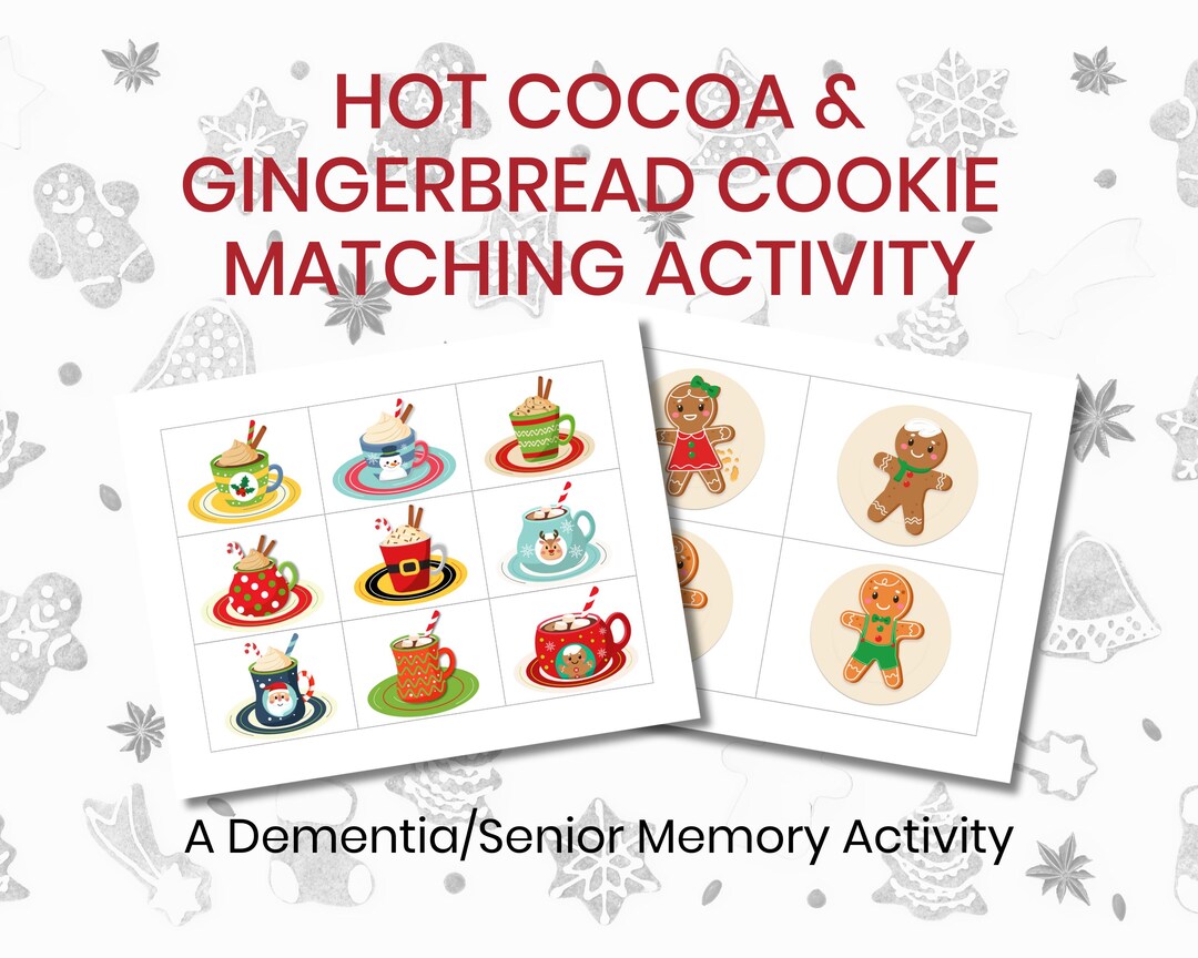 Memory Matching Game, Gingerbread Cookie Matching, Memory Game ...