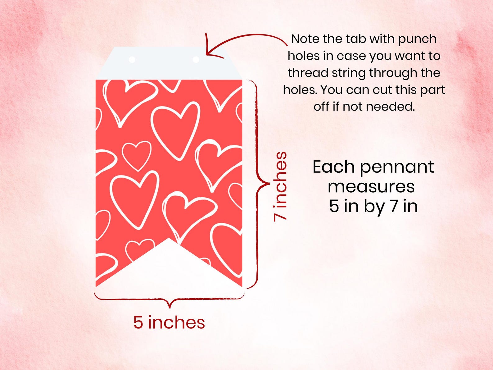 Valentines Day Printable Banner, Letters & Numbers Heart Banner ...